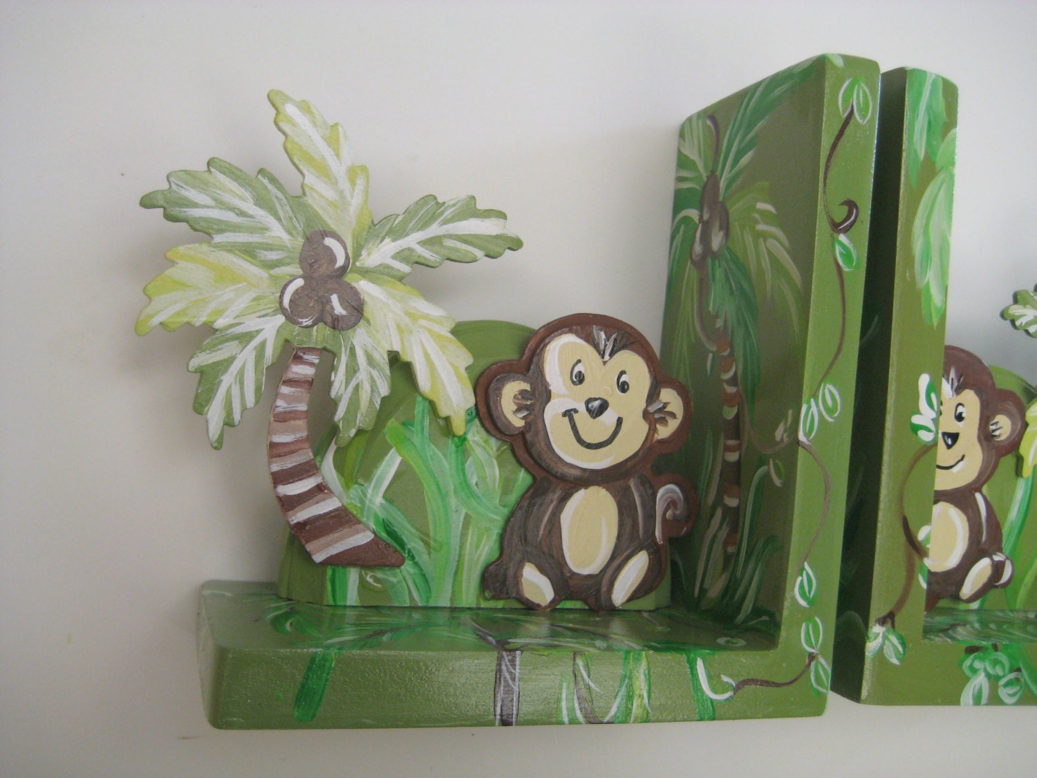 Personalized Monkey Bookends | Etsy