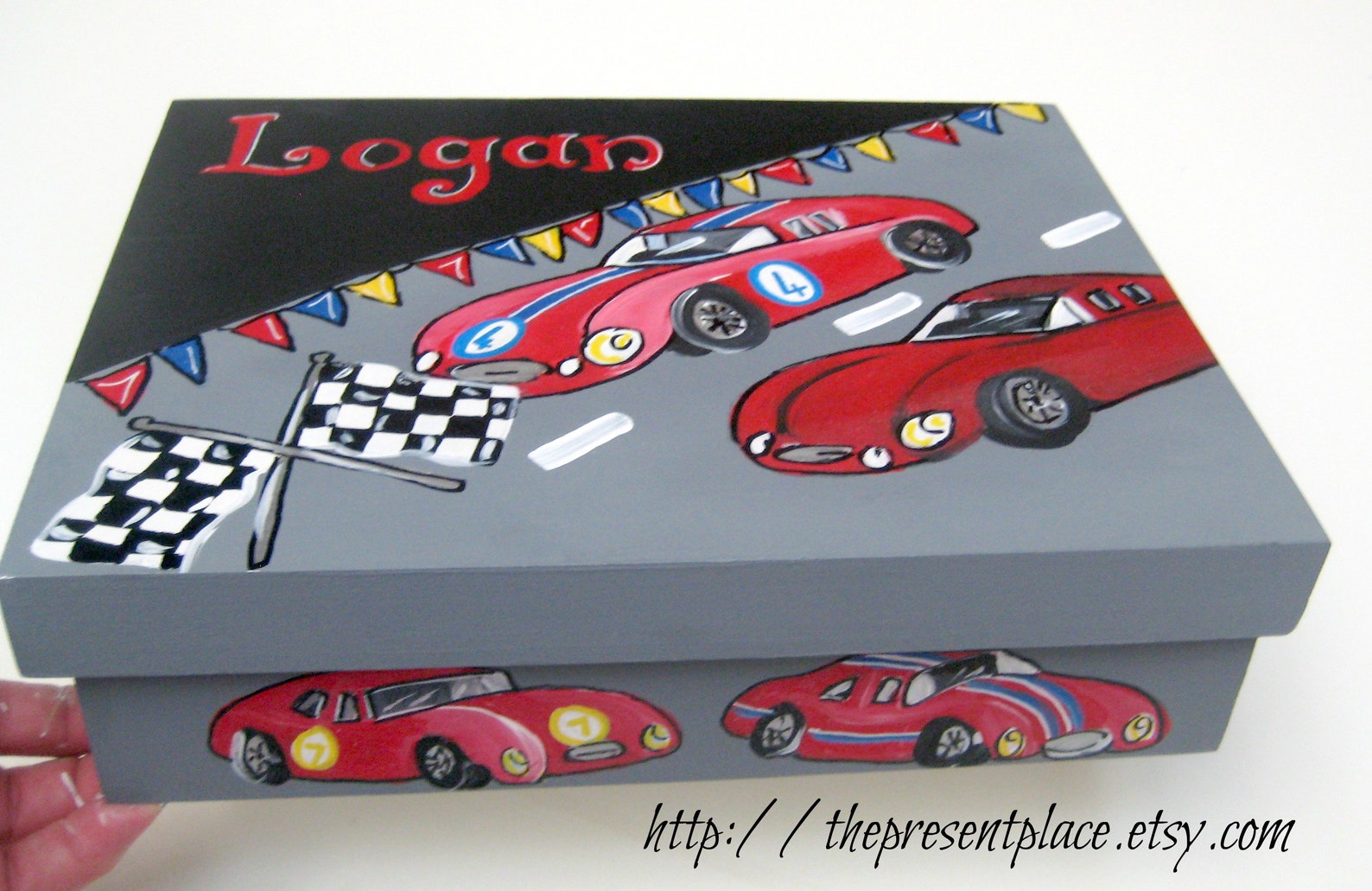 Personalizedracing car boxboys keepsake boxracing | Etsy