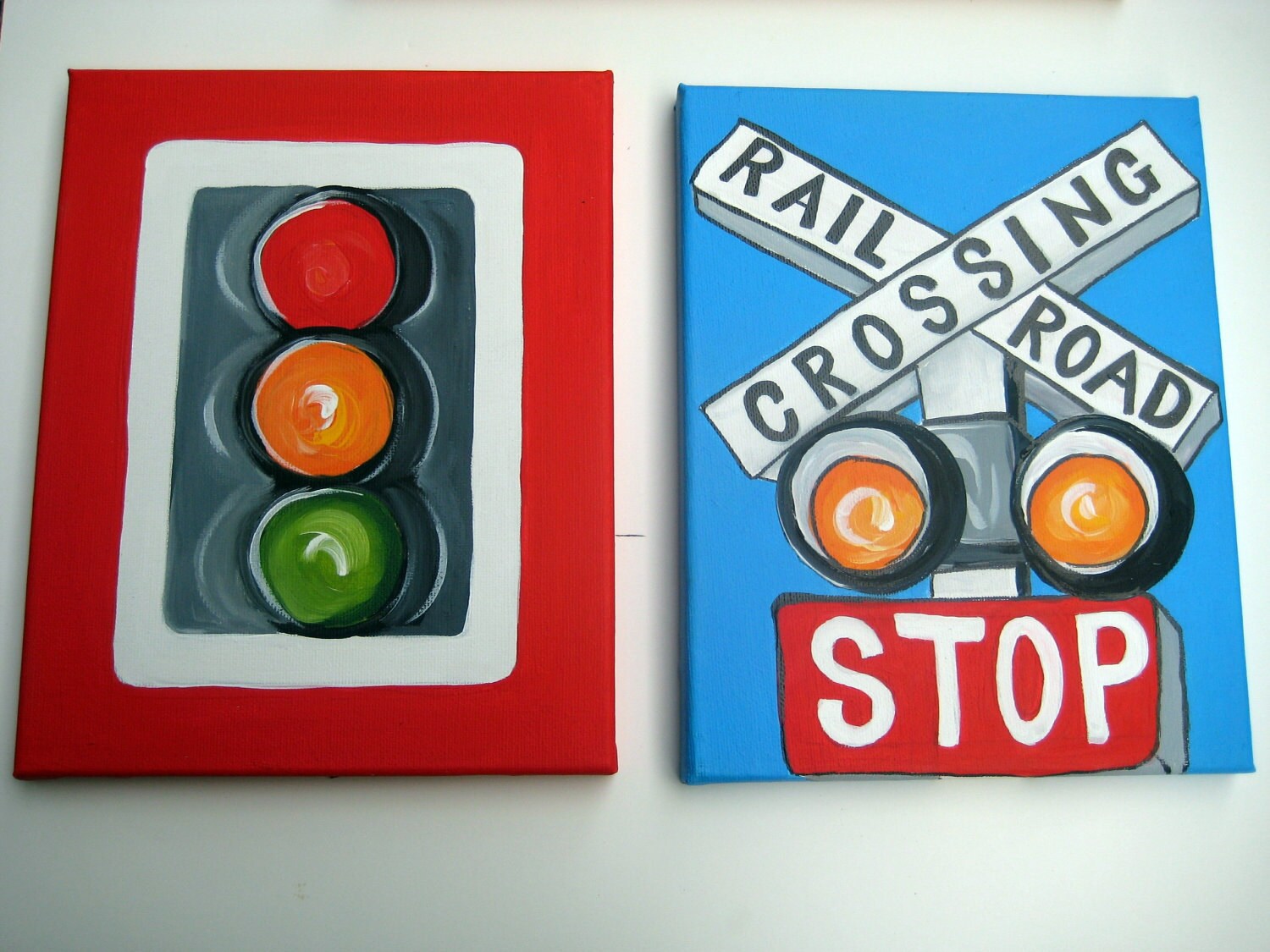 Traffic light paintingtraffic light artboys wall | Etsy