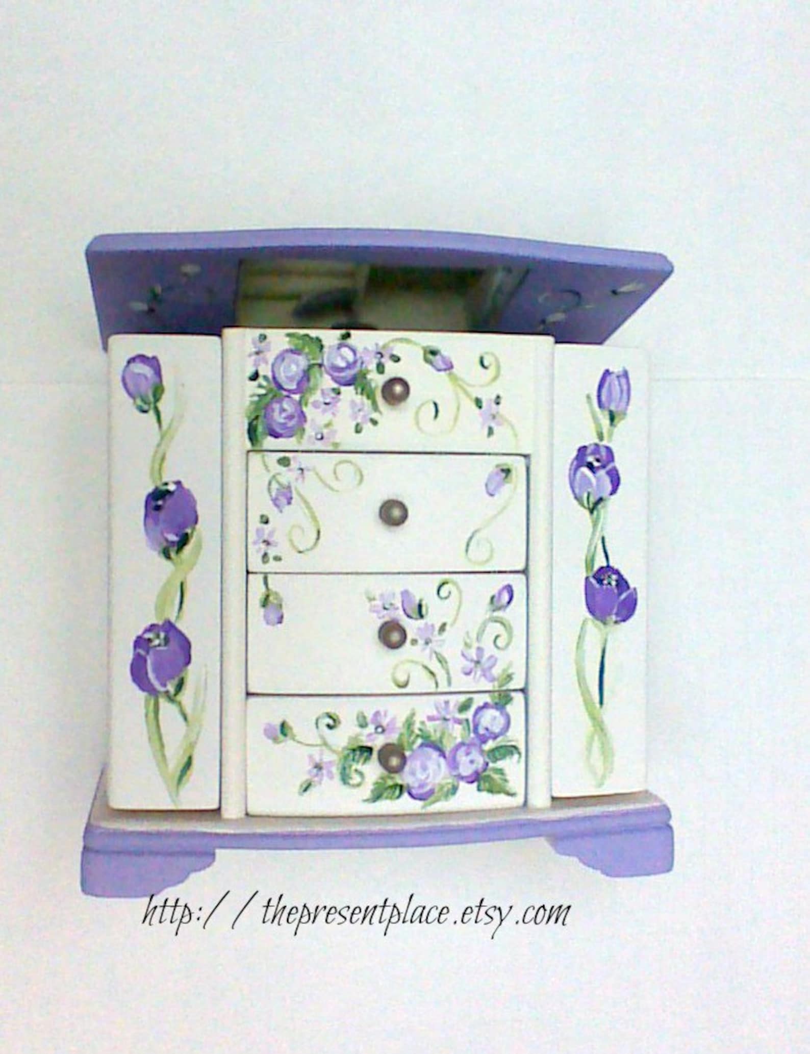 Large musical jewelry boxpersonalized jewelry boxpurple | Etsy