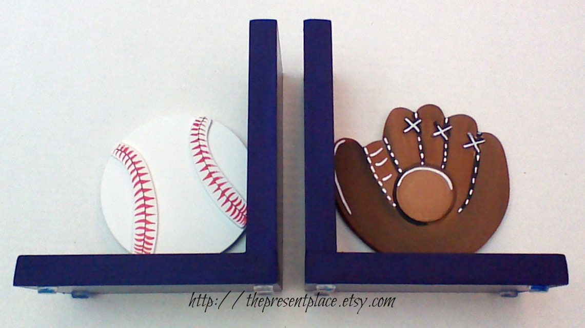 Hand painted sports themed bookendssports | Etsy