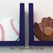 Hand Painted Sports Themed Bookends,sports Bookends,basketball,soccer ...