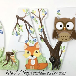 Fox Letters,forest Animal Letters,wooden Letters - Etsy