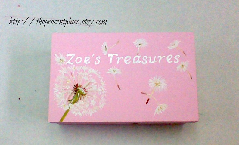 Personalized Keepsake Box for Girls With Pink and Grey Flowers - Etsy