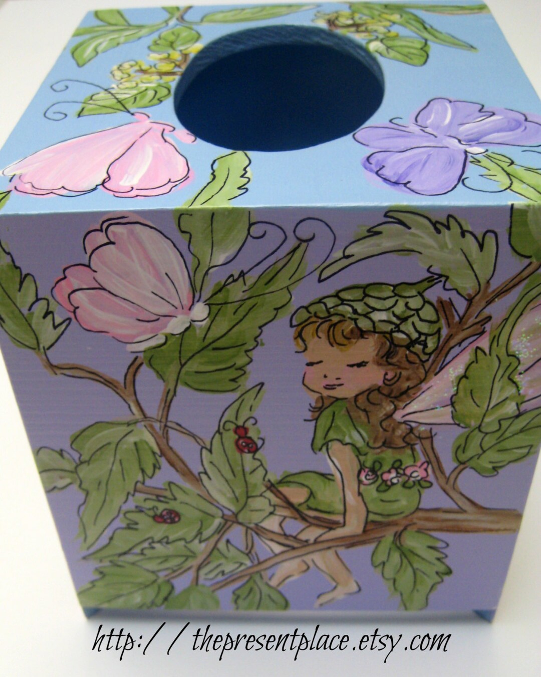 Tissue Cover Box in Soft Pastels With Fairies and Flowers - Etsy