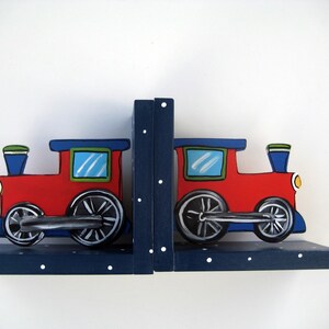 Navy Blue Train Bookends,personalized,bookends,boys Bookend,kids ...