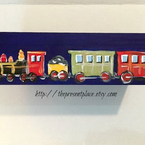 Large Personalizedhand Paintedtrain Keepsake Boxtrain - Etsy
