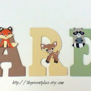 Woodland Letters,wooden Forest Animal Letters, Fox Letters - Etsy