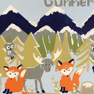 Personalized Woodland Step Stool,with Fox,moose,owls and Bear. - Etsy