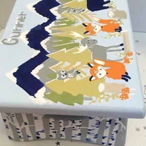 Personalized Woodland Step Stool,with Fox,moose,owls and Bear. - Etsy