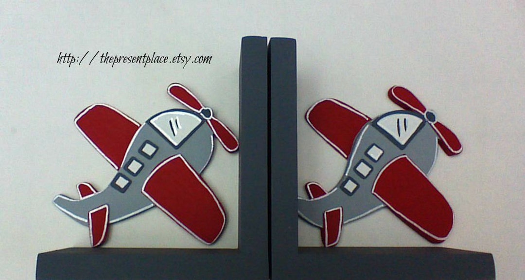 Airplane Bookends,childrens Bookends,boys Bookends,personalized ...
