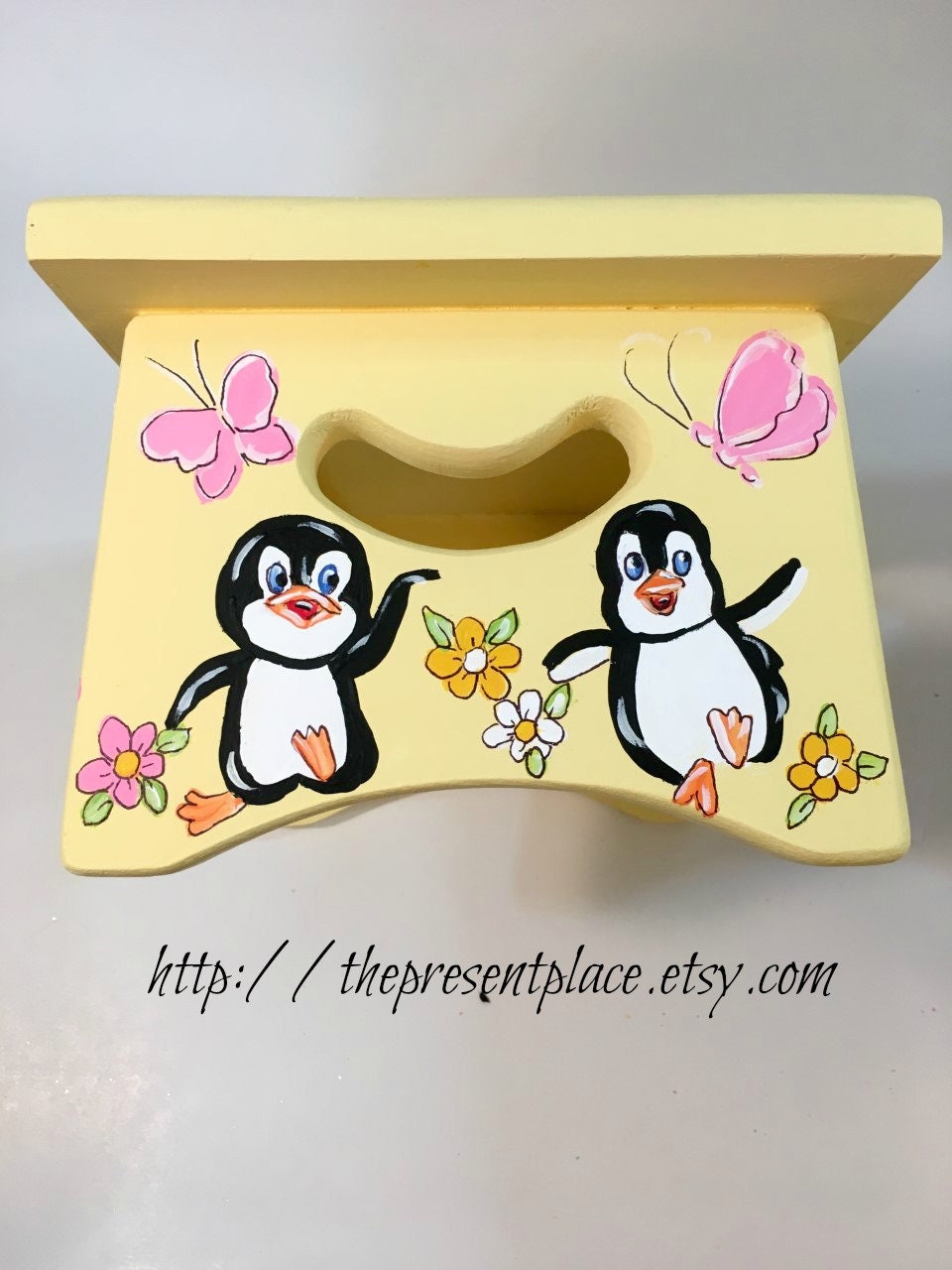 Hand-painted Duck Step Stool: Personalized Kids Bathroom Bench - Etsy