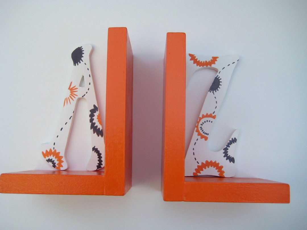 Customized,a-z Bookends - Etsy