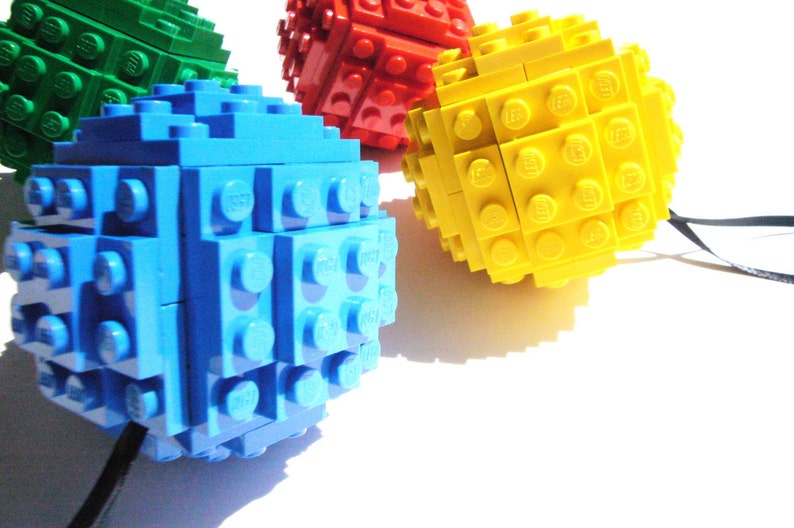 Green LEGO Brick Christmas Ball Ornament Kit - Etsy