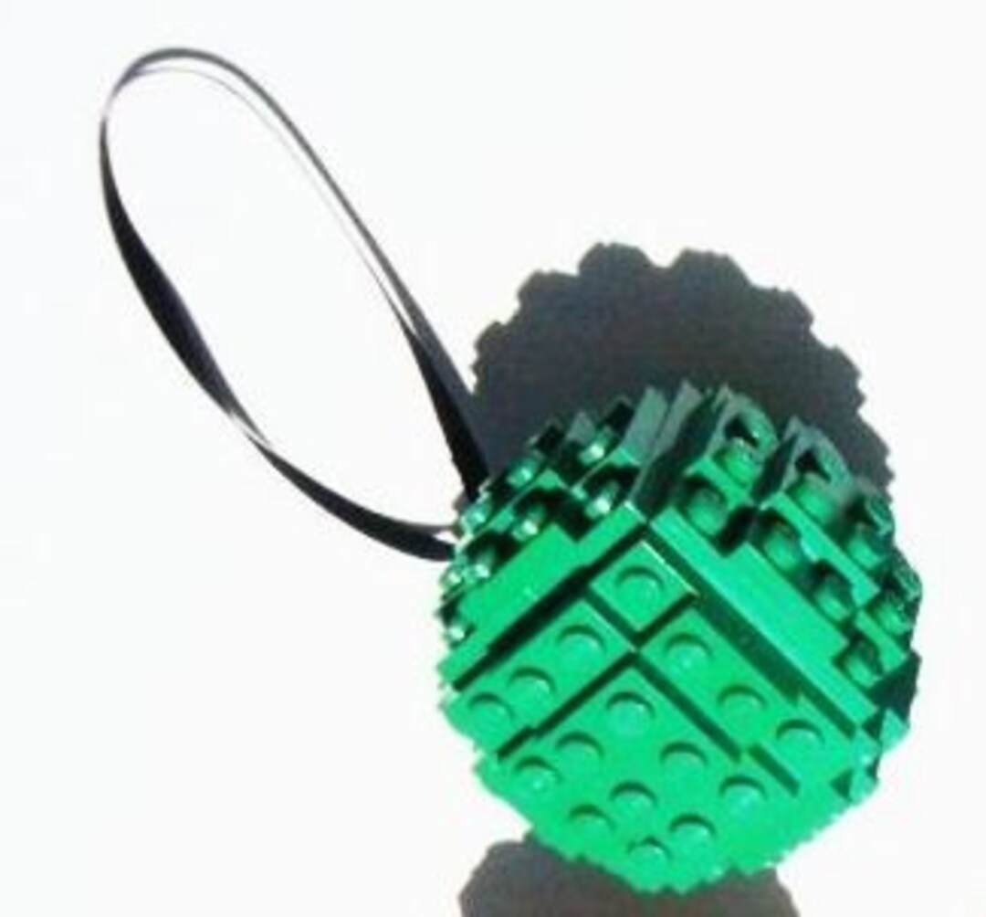 Green LEGO Brick Christmas Ball Ornament Kit - Etsy
