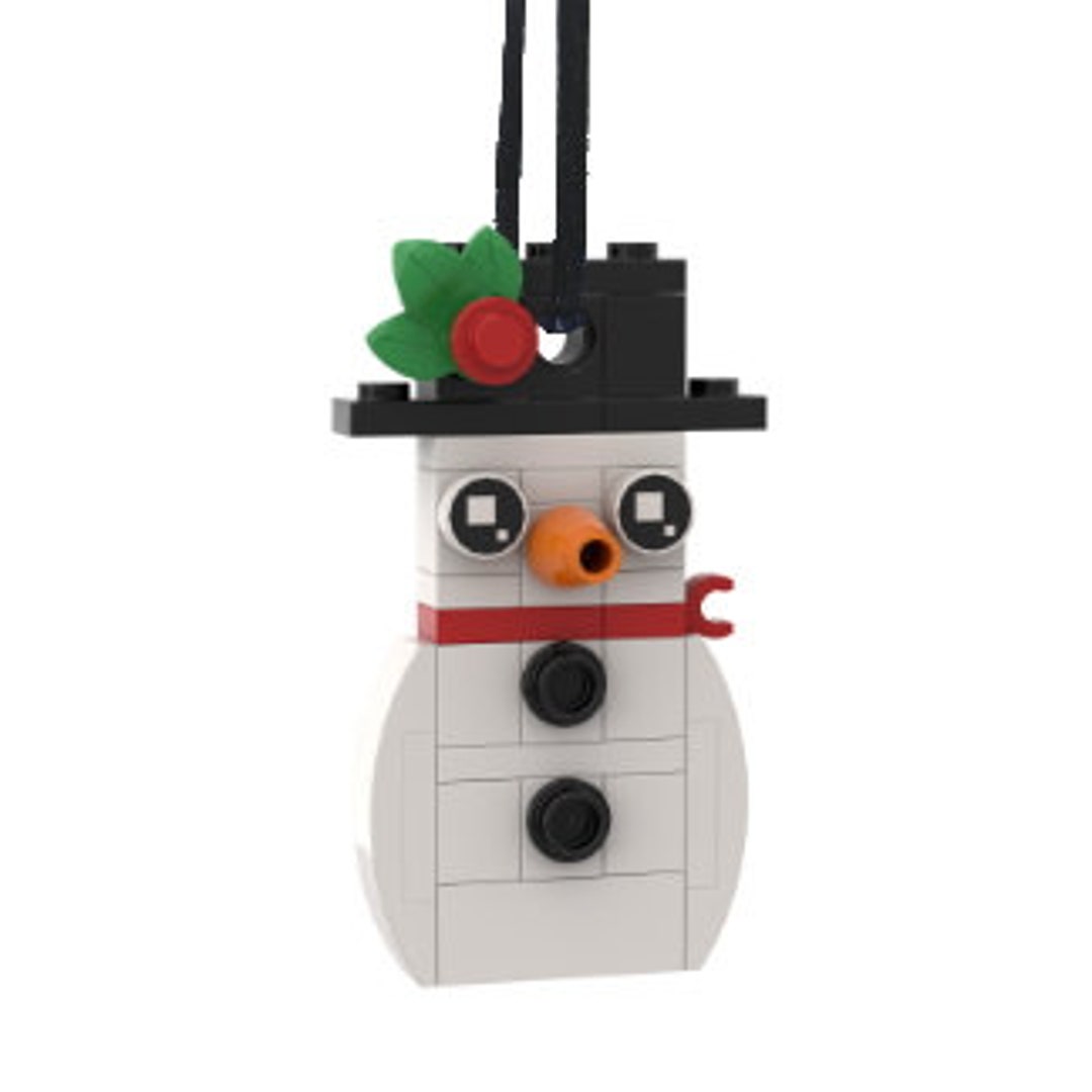Snowman Ornament Building Kit by Abbiedabbles Made From Toy Bricks - Etsy