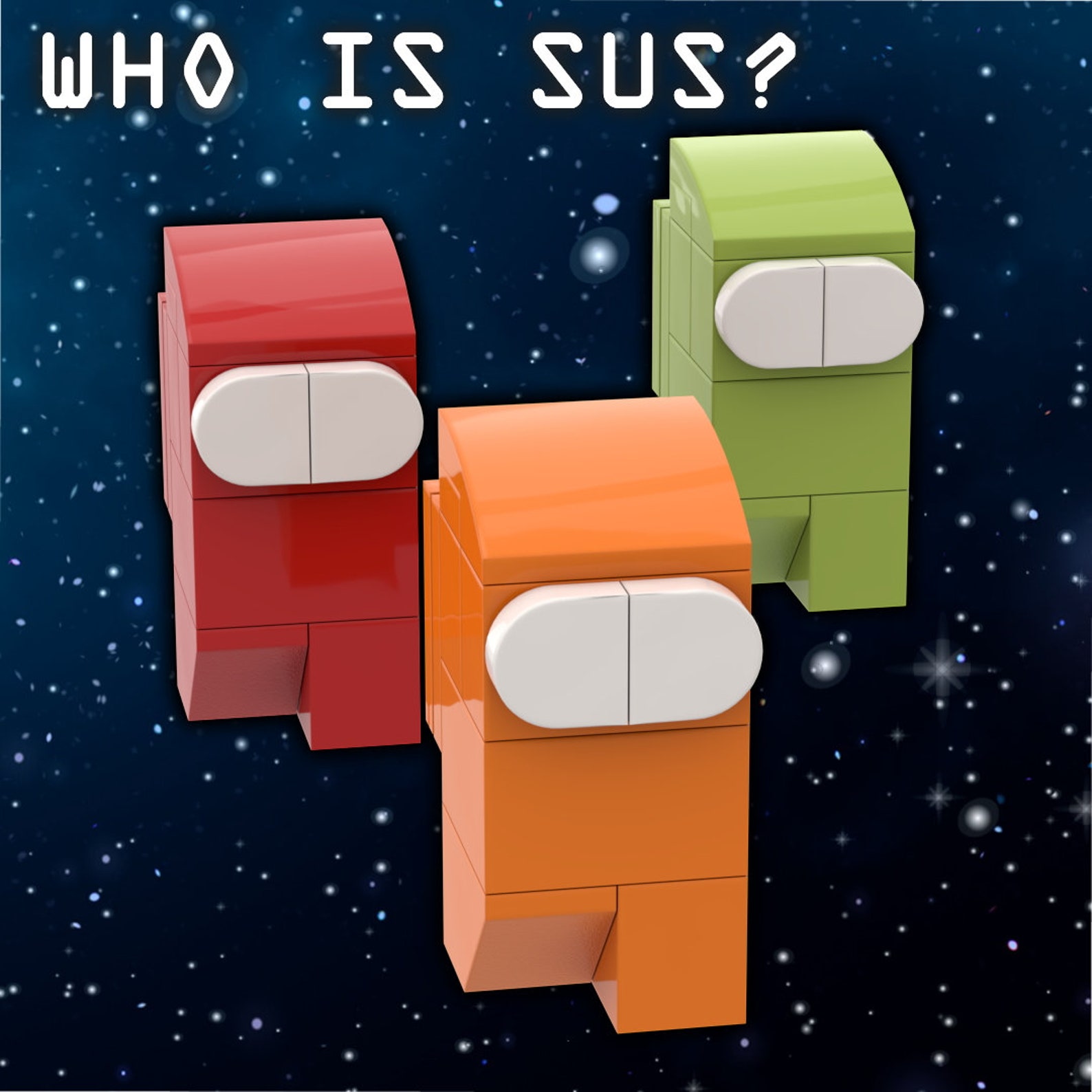 Custom SUS Among Us Building Kit by Abbie Dabbles Made From Toy Bricks ...