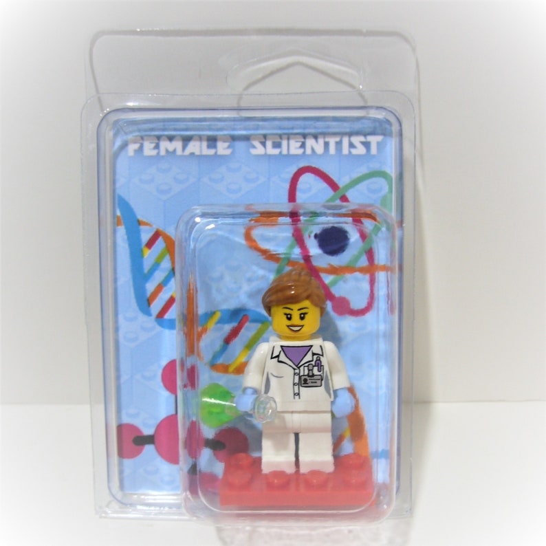 Custom Female Scientist Minifigure by Abbie Dabbles Made From - Etsy
