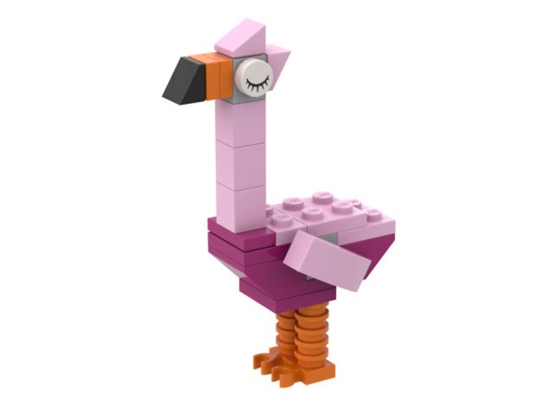 Flamingo Building Kit by Abbiedabbles Made From Toy Bricks - Etsy