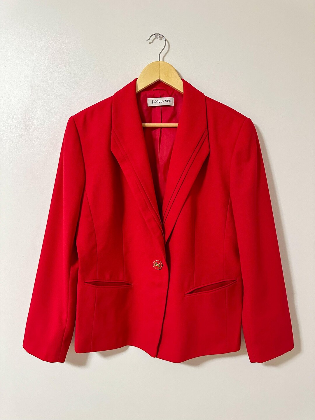 Vintage Jacques Vert Red Blazer (L/XL) - Etsy
