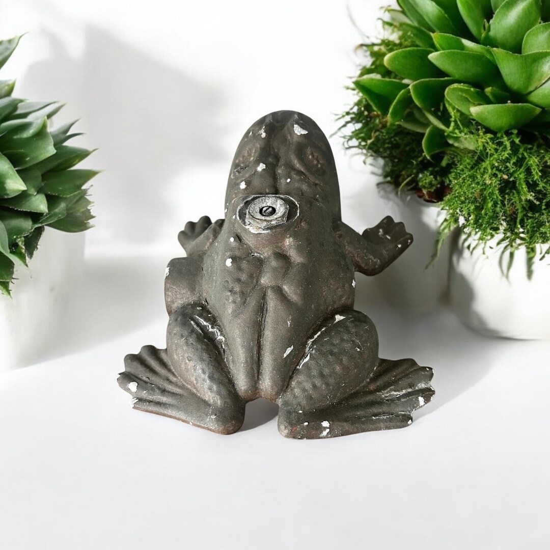 Antique Large Metal Frog Lawn Sprinkler • Vintage Garden Decor • Iron ...