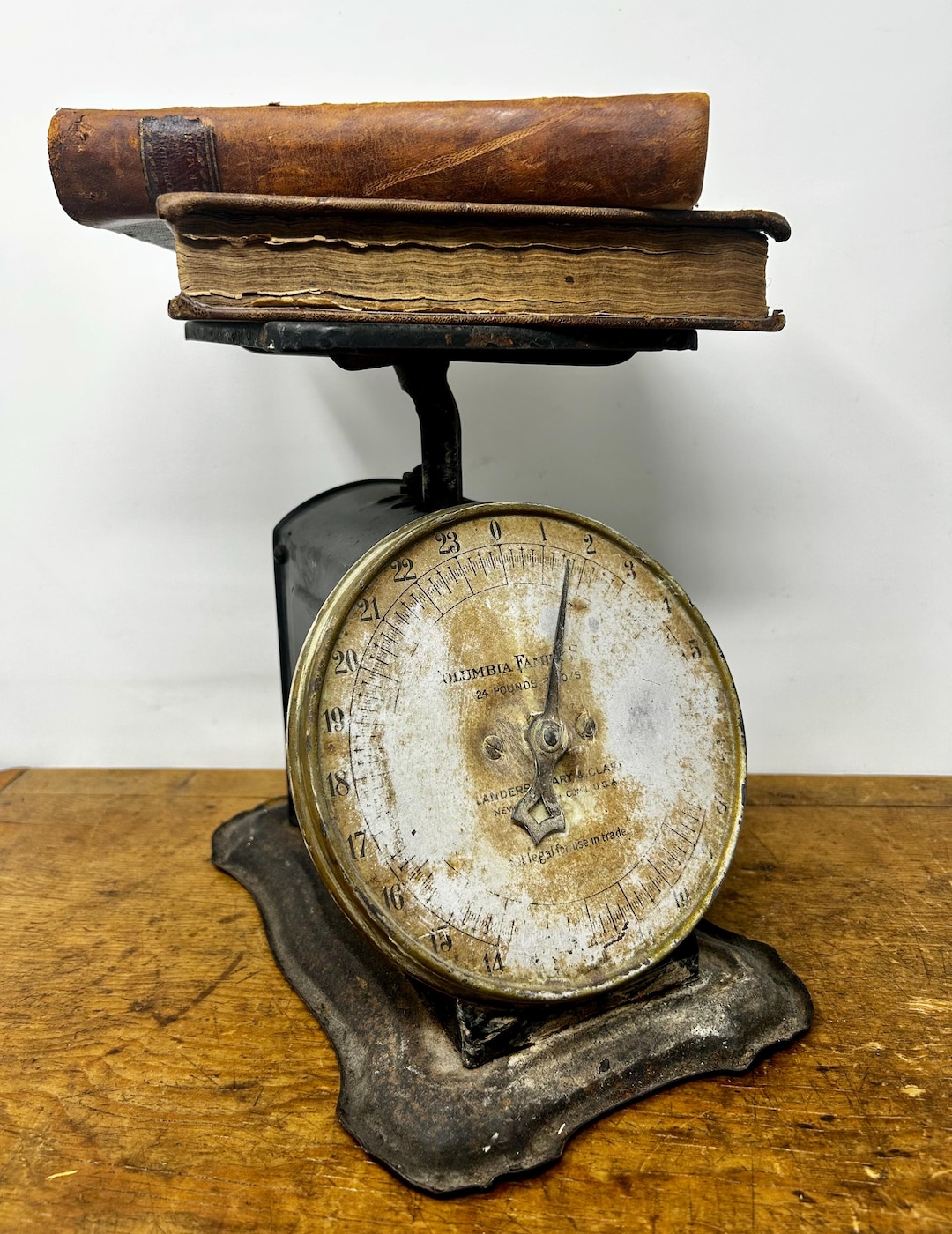 Antique Columbia Family Scale | Rusty Black Farmhouse Kitchen Decor - Etsy