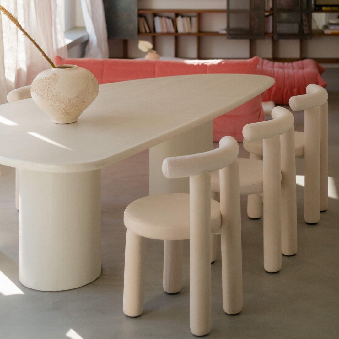 Kanso Ellipse Microcement Dining Table - PREORDER - Etsy