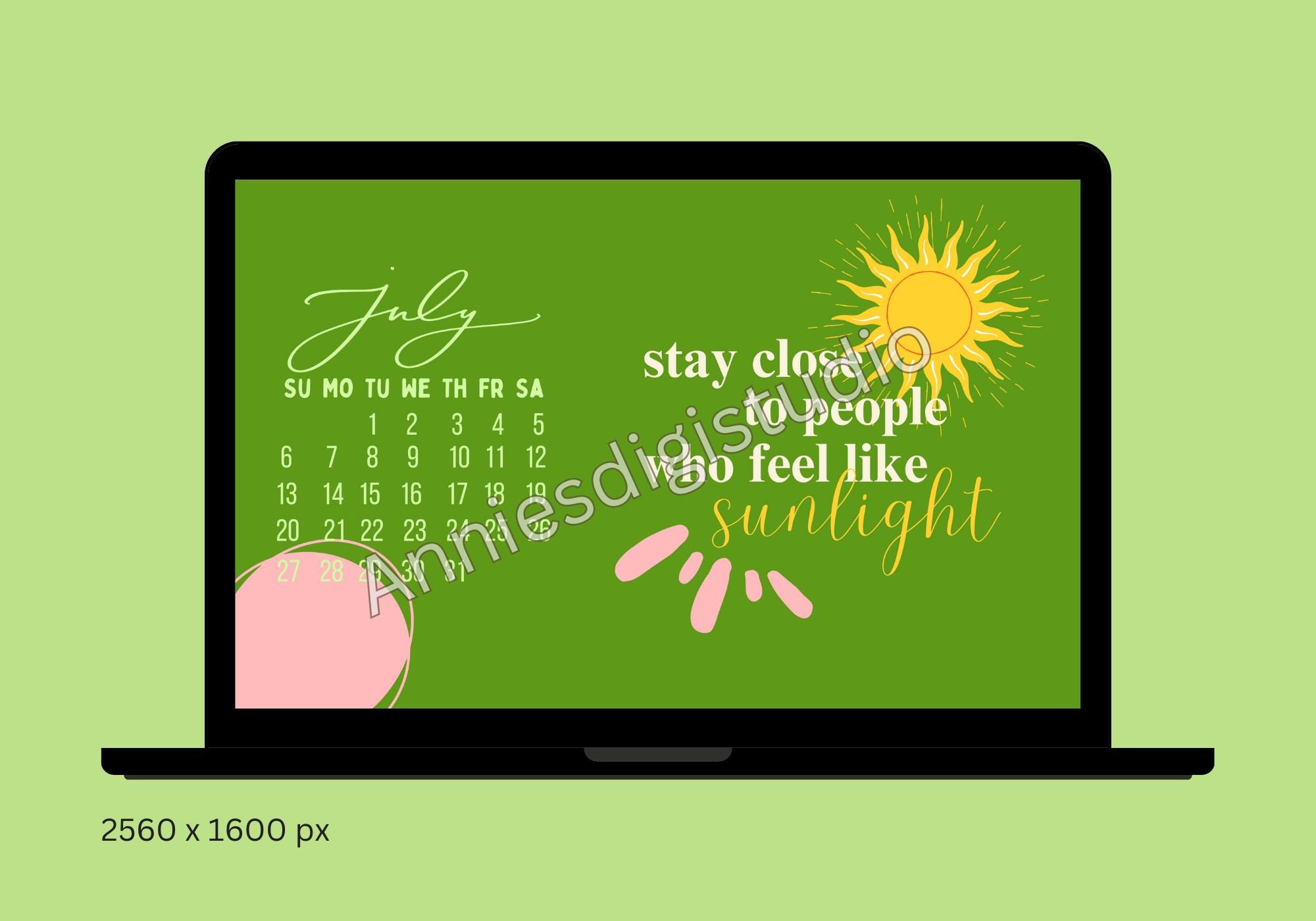 2025 12 Months of the Year Calendar & Quote Desktop Wallpapers - Etsy
