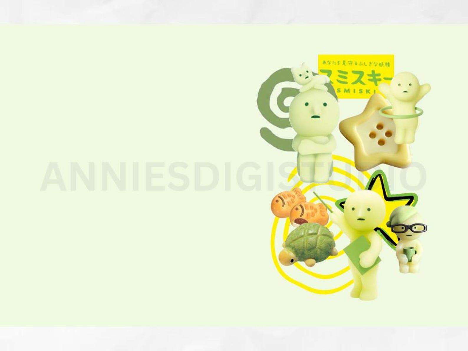 Smiski Desktop Wallpaper: 8 Kawaii Japanese Aesthetic Backgrounds ...