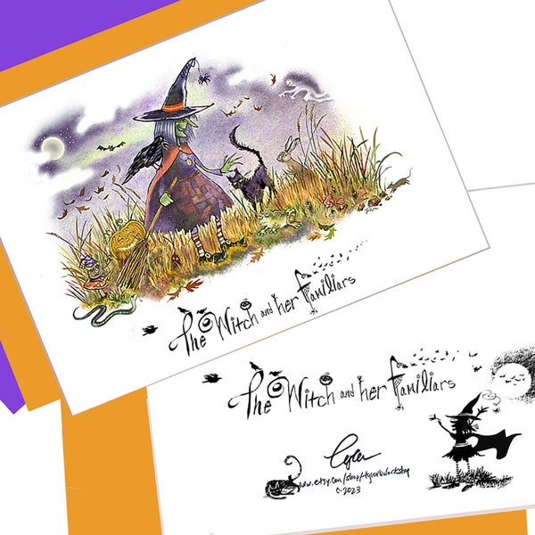 Halloween Card, Funny Witch Halloween Card, Handmade Halloween Card ...