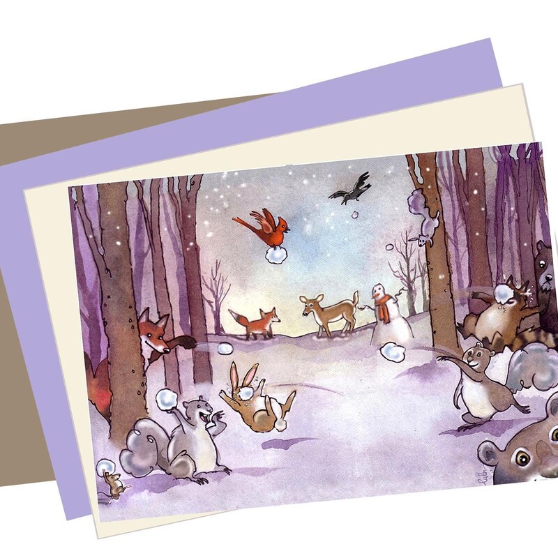 Woodland Animal Card - Etsy