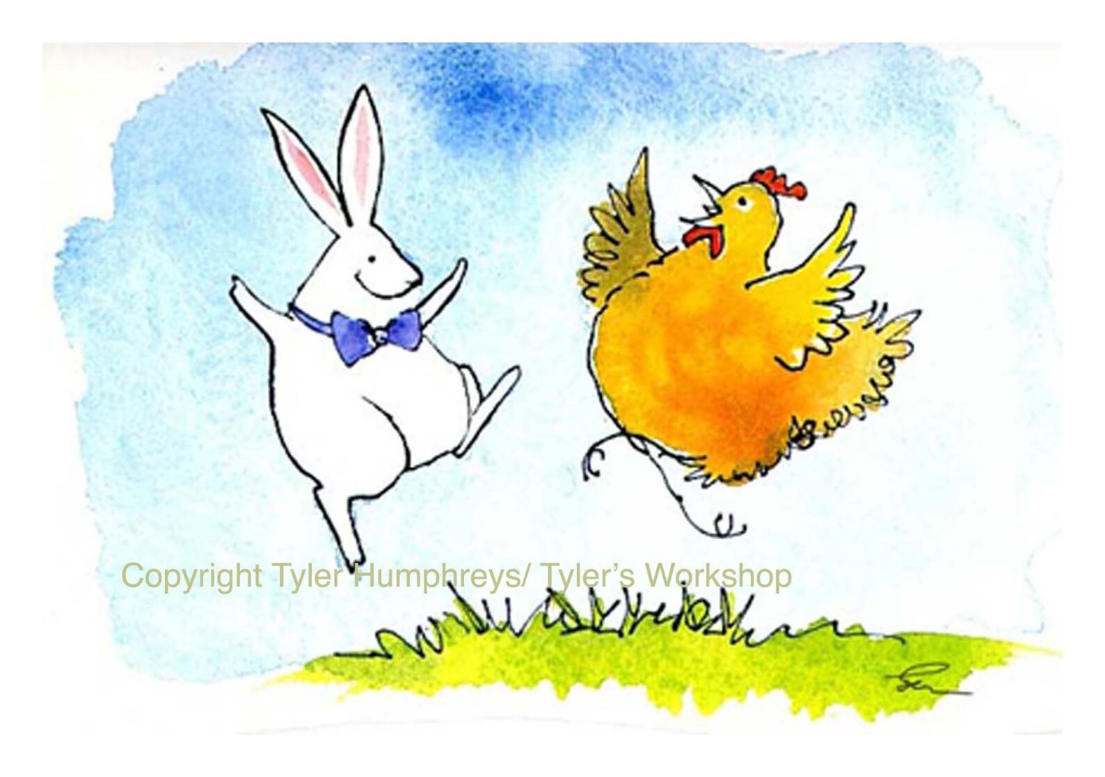 Easter Card, Funny Animal Greeting Card, Easter Greeting Card, Chicken ...