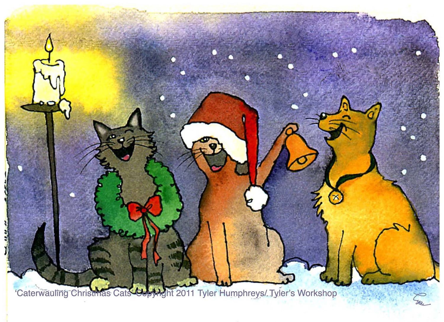 Funny Cat Christmas Cartoon Funny Cat Christmas Cartoon