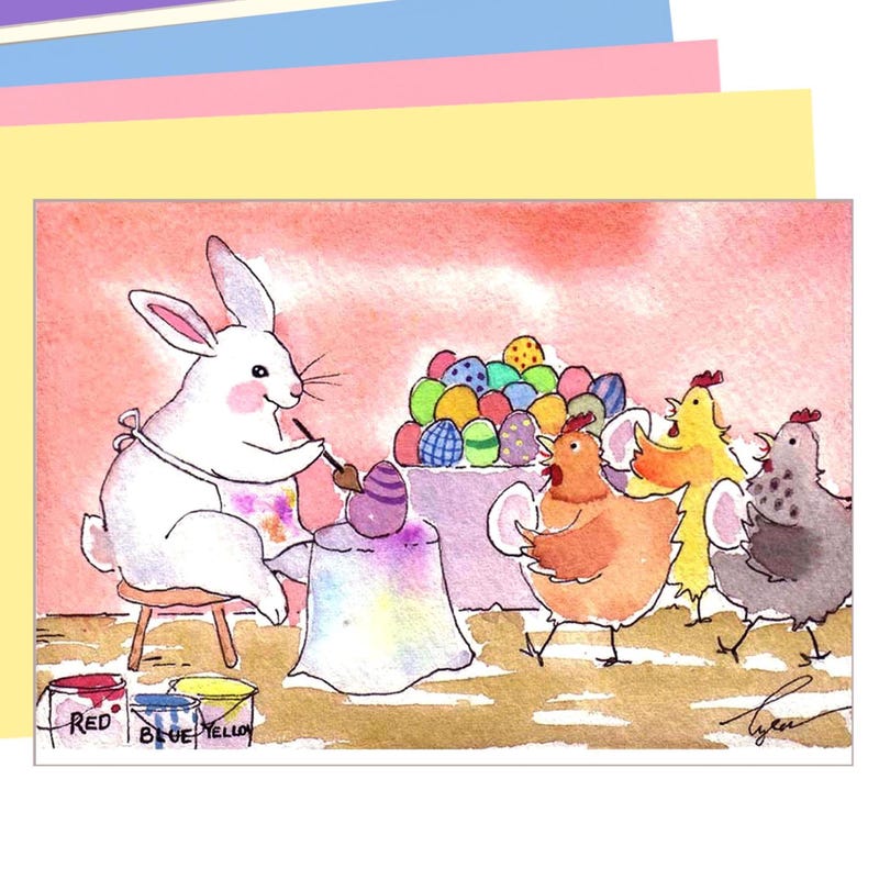Easter Cards Whimsical - Etsy