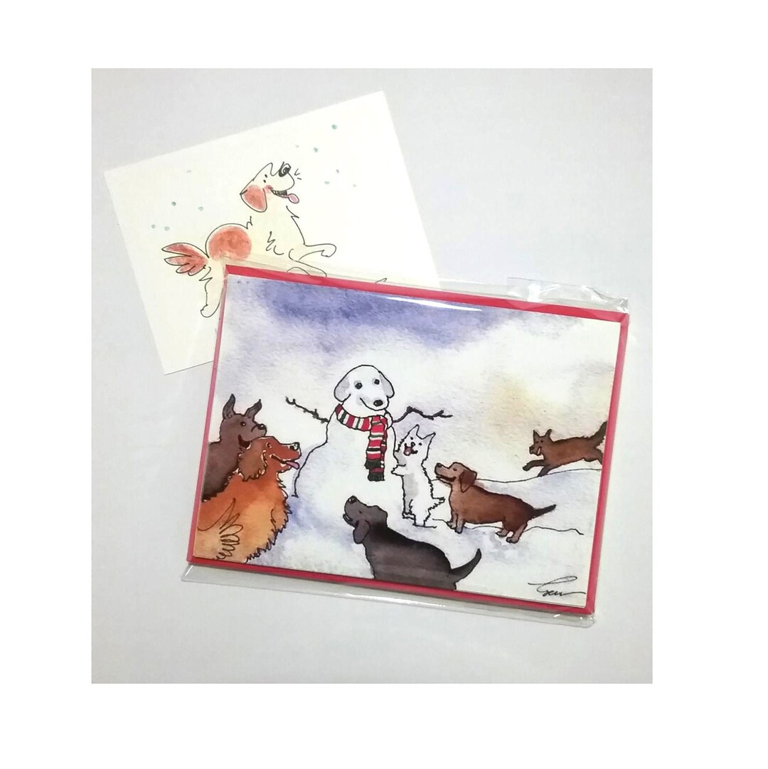 Funny Dog Christmas Cards Set of 10 Discount Price 25% Off, Free ...