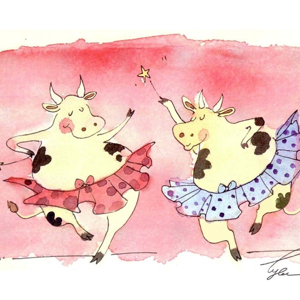 Cow Greeting Card - Etsy