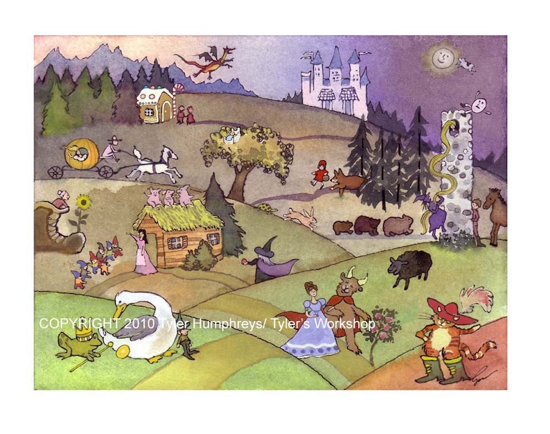 Childrens Greeting Card Fairy Tales Nursery Rhymes - Etsy