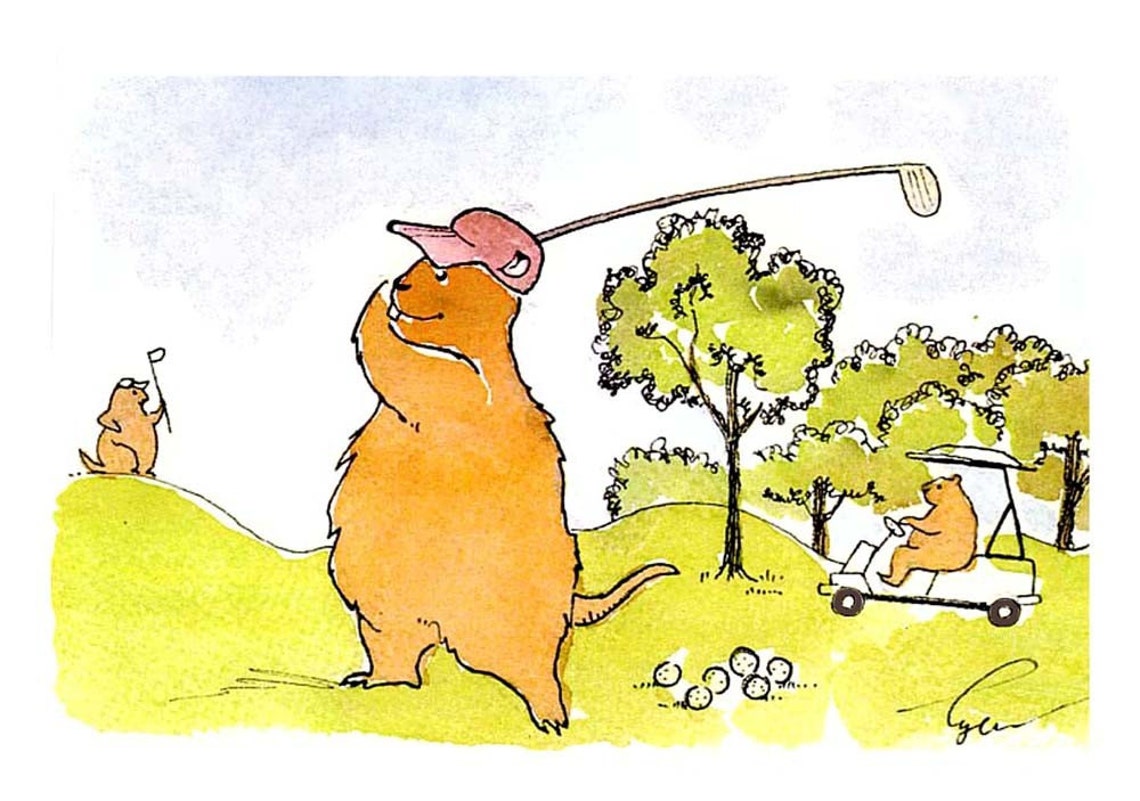 Golf Gophers Animals Father Son Mother Daughter Sports | Etsy