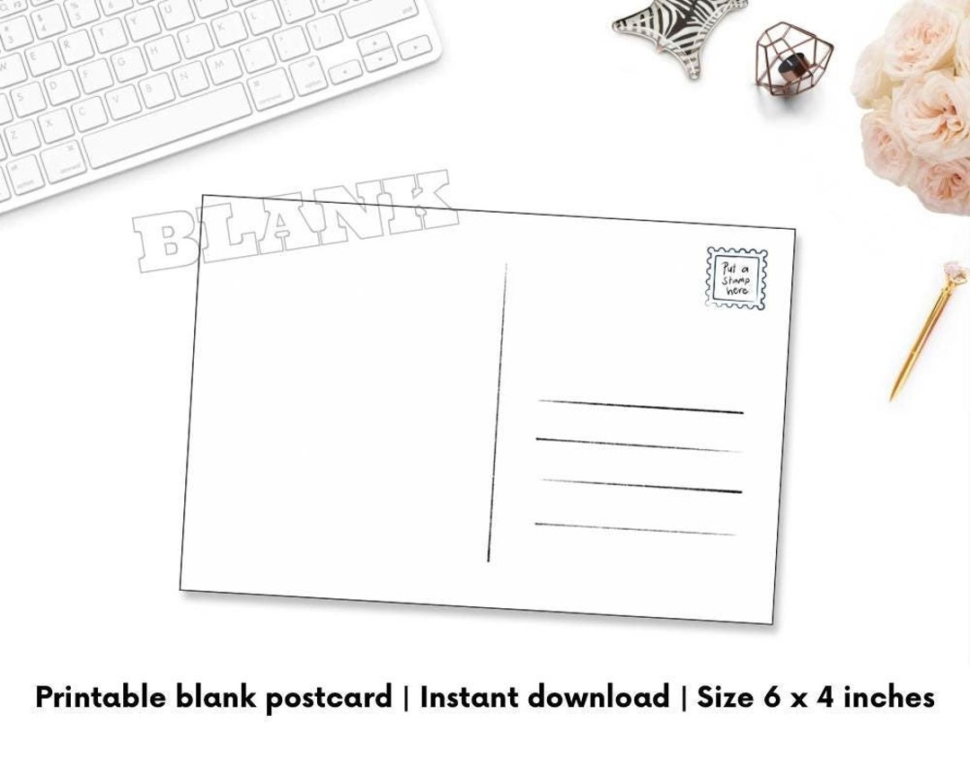 Blank Printable Postcard, DIY Design (digital Download) - Etsy