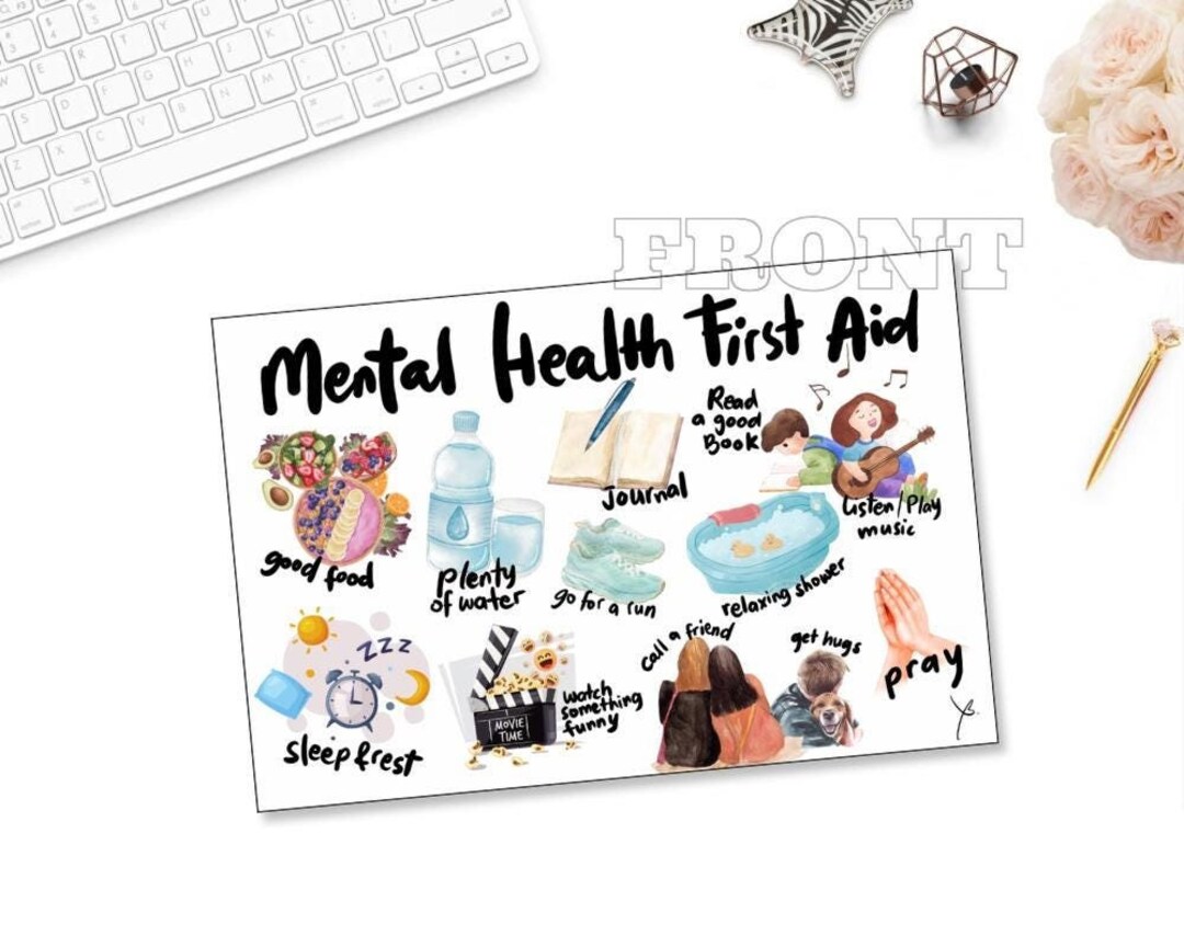 MENTAL HEALTH First Aid PRINTABLE Postcard, Help a Friend,6 X 4 Inches ...