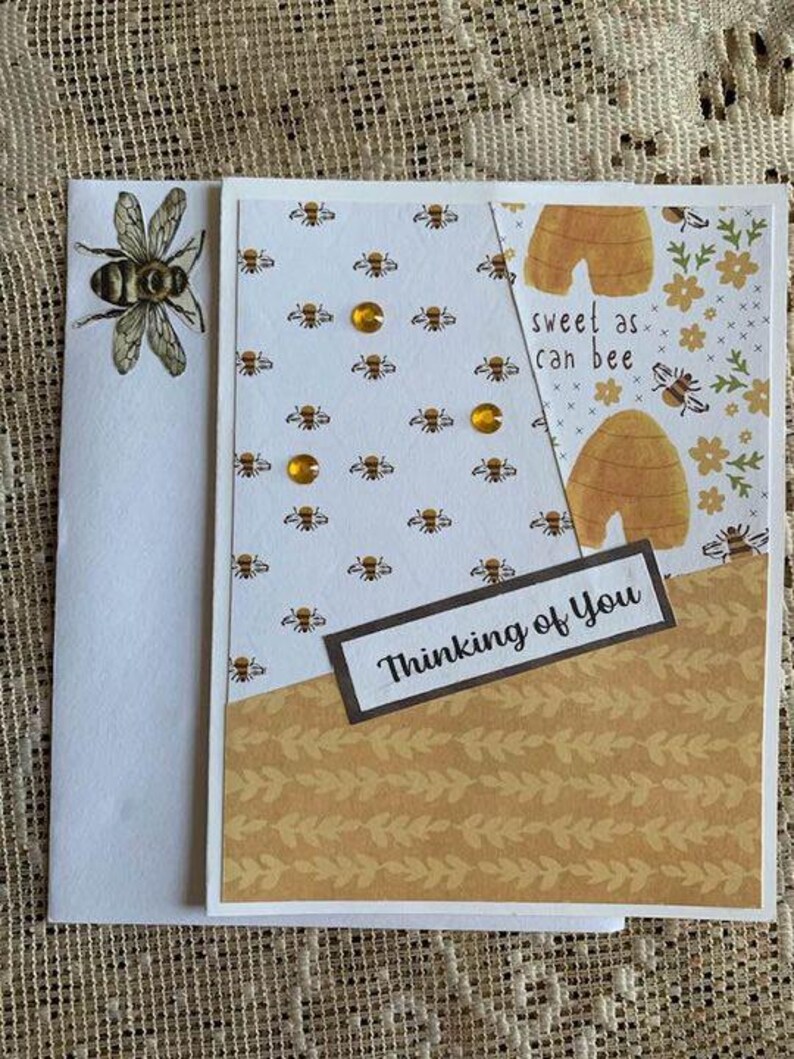 Greeting Cards, Handmade, Bee Style, Thank You, Hello, Just A Note ...