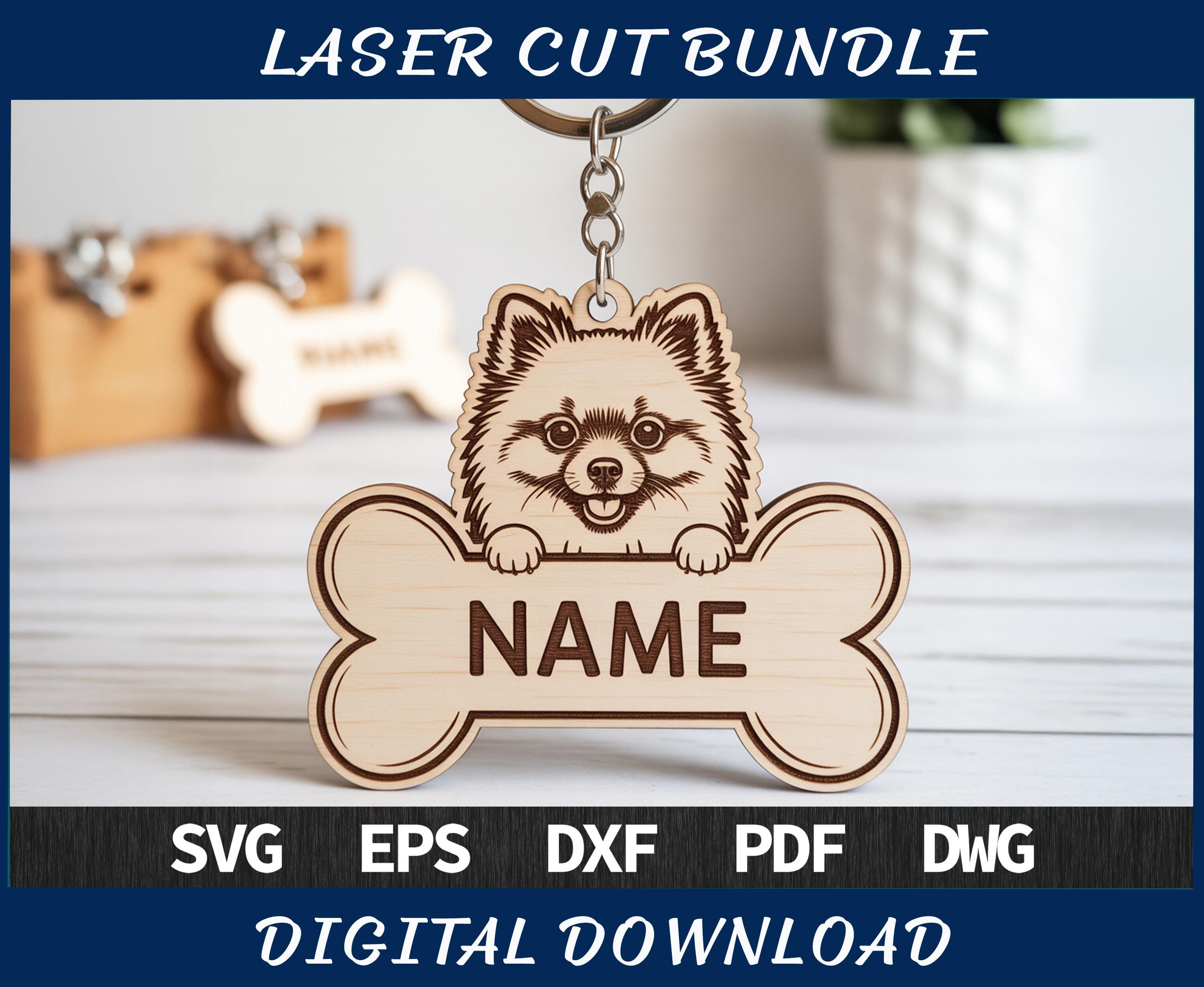Ultimate Dog Name Tag Keychain Bundle Laser Cut, Pet Keychain Laser Cut ...