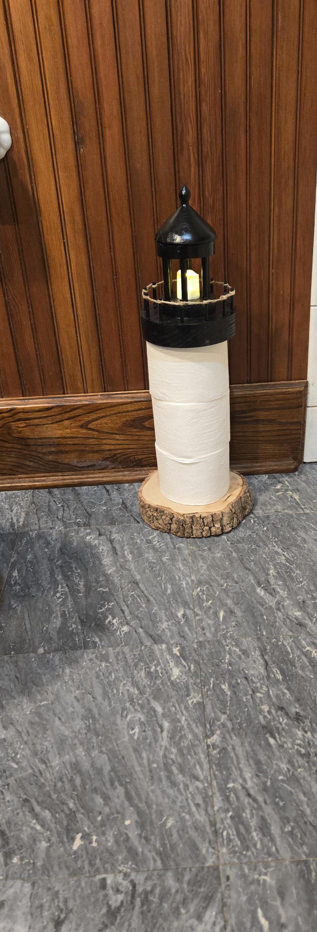 Wooden Lighthouse Toilet Paper Holder - Etsy