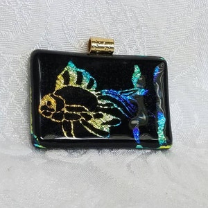 Fused Glass Fish Pendant, Beach Jewelry, Dichroic Glass Fish Necklace ...