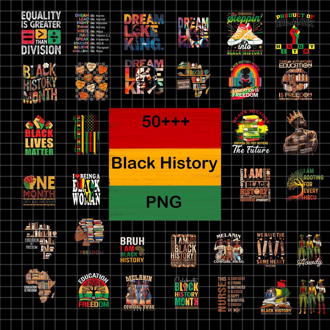 50+black History Month Png Bundle, Juneteenth Png Bundle, Black People ...