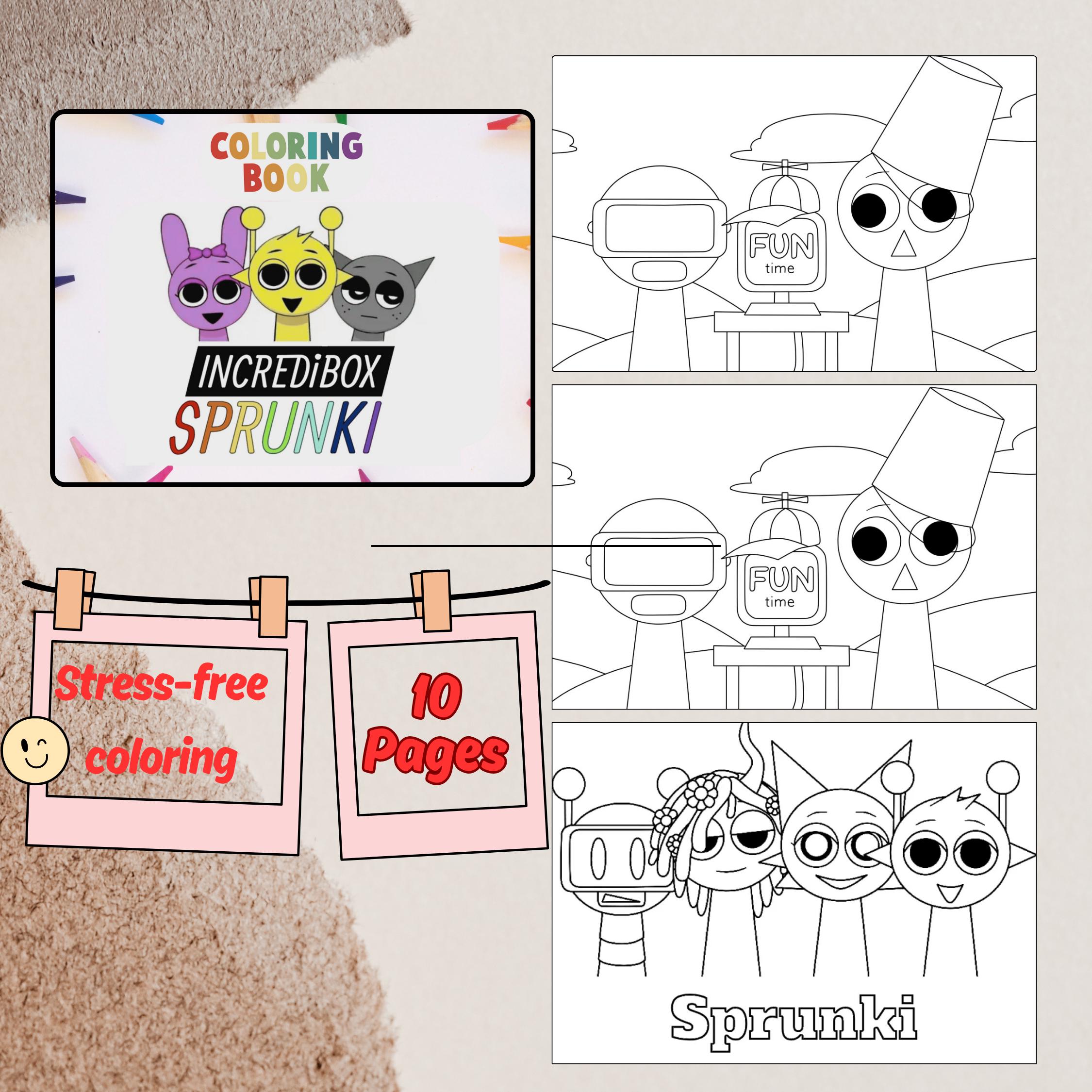 Sprunki Coloring Book, Sprunki Incredibox Coloring Book|, 2 in 1 Bundle ...