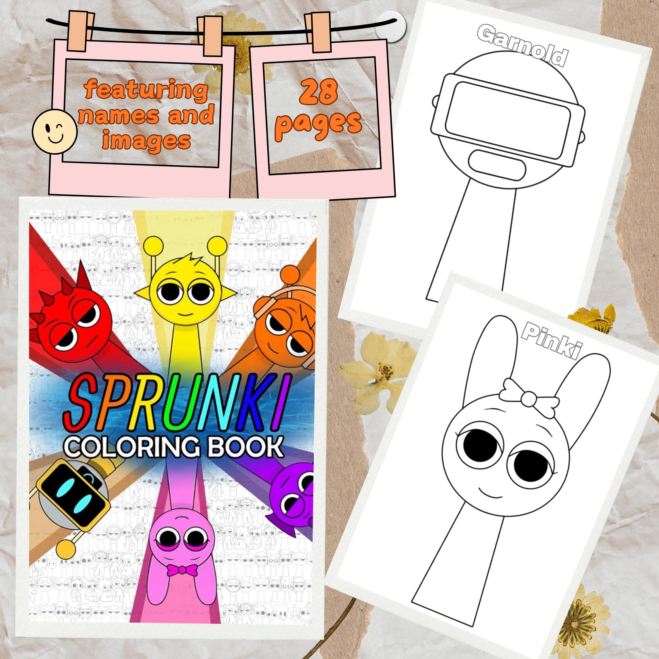 Sprunki Coloring Book, Sprunki Incredibox Coloring Book|, 2 in 1 Bundle ...