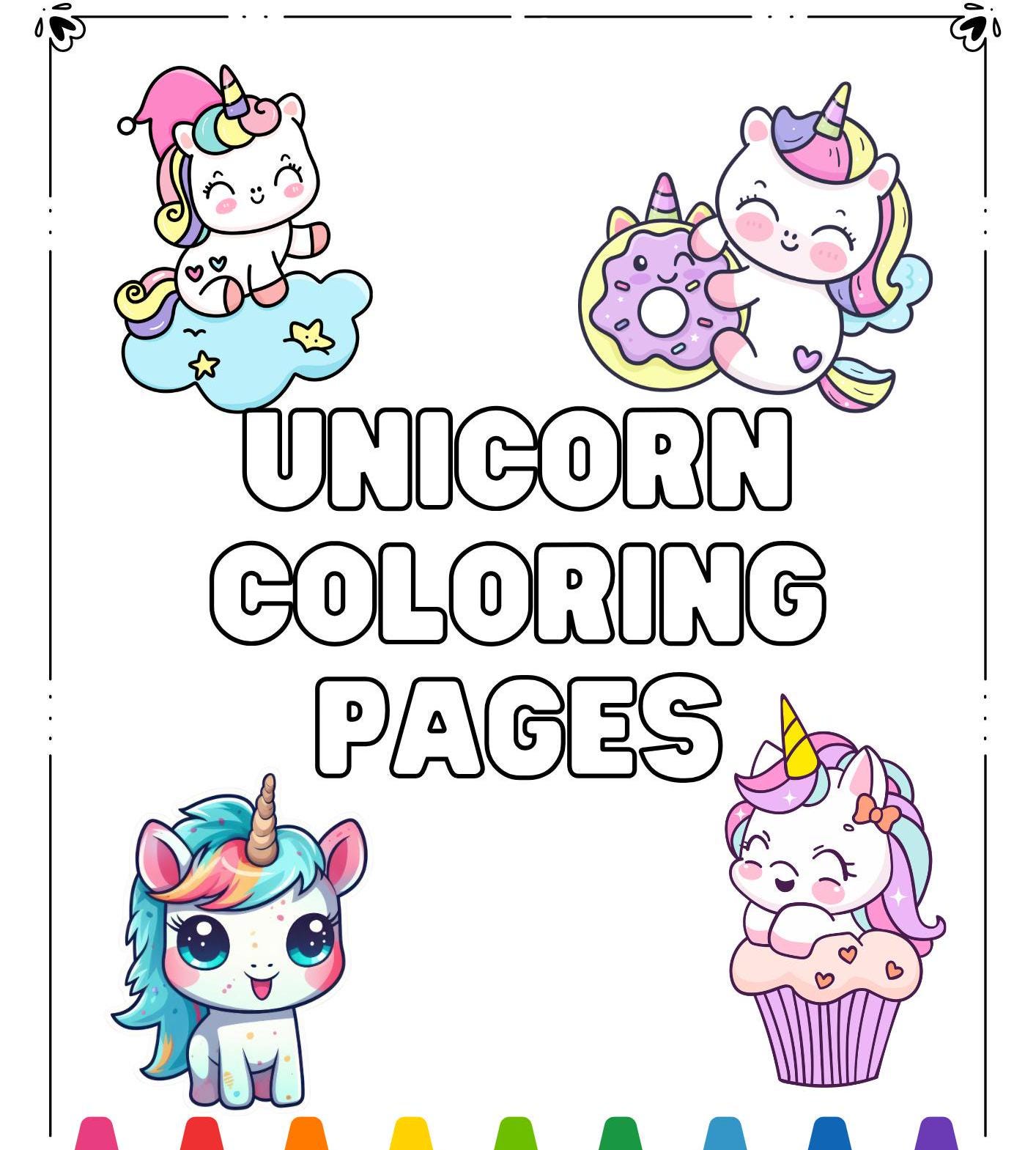 Cute Unicorn Coloring Pages – Fun Printable Activity for Kids | Digital ...