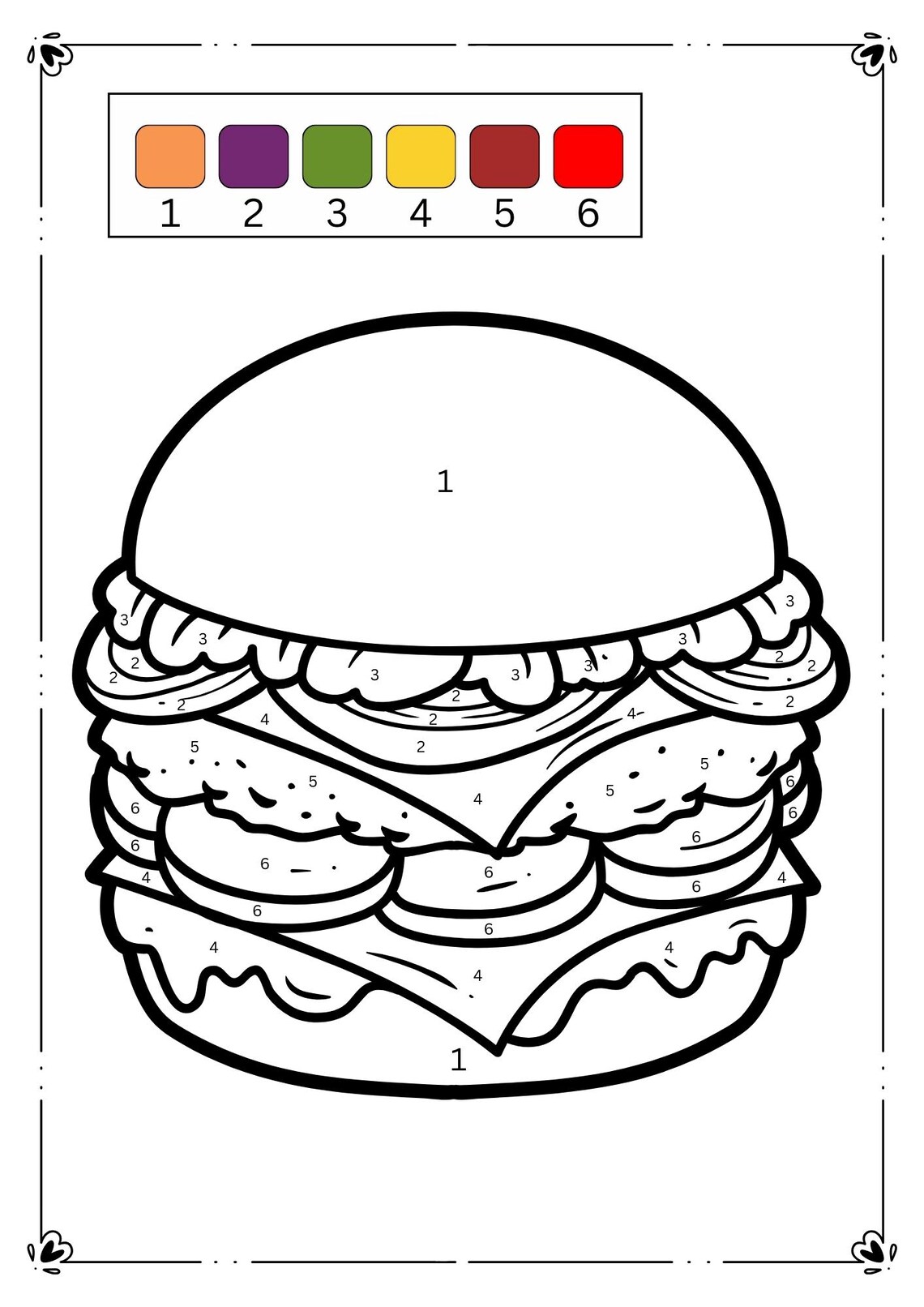 Color by Number Printable Pages for Kids | Easy Coloring Pages for ...