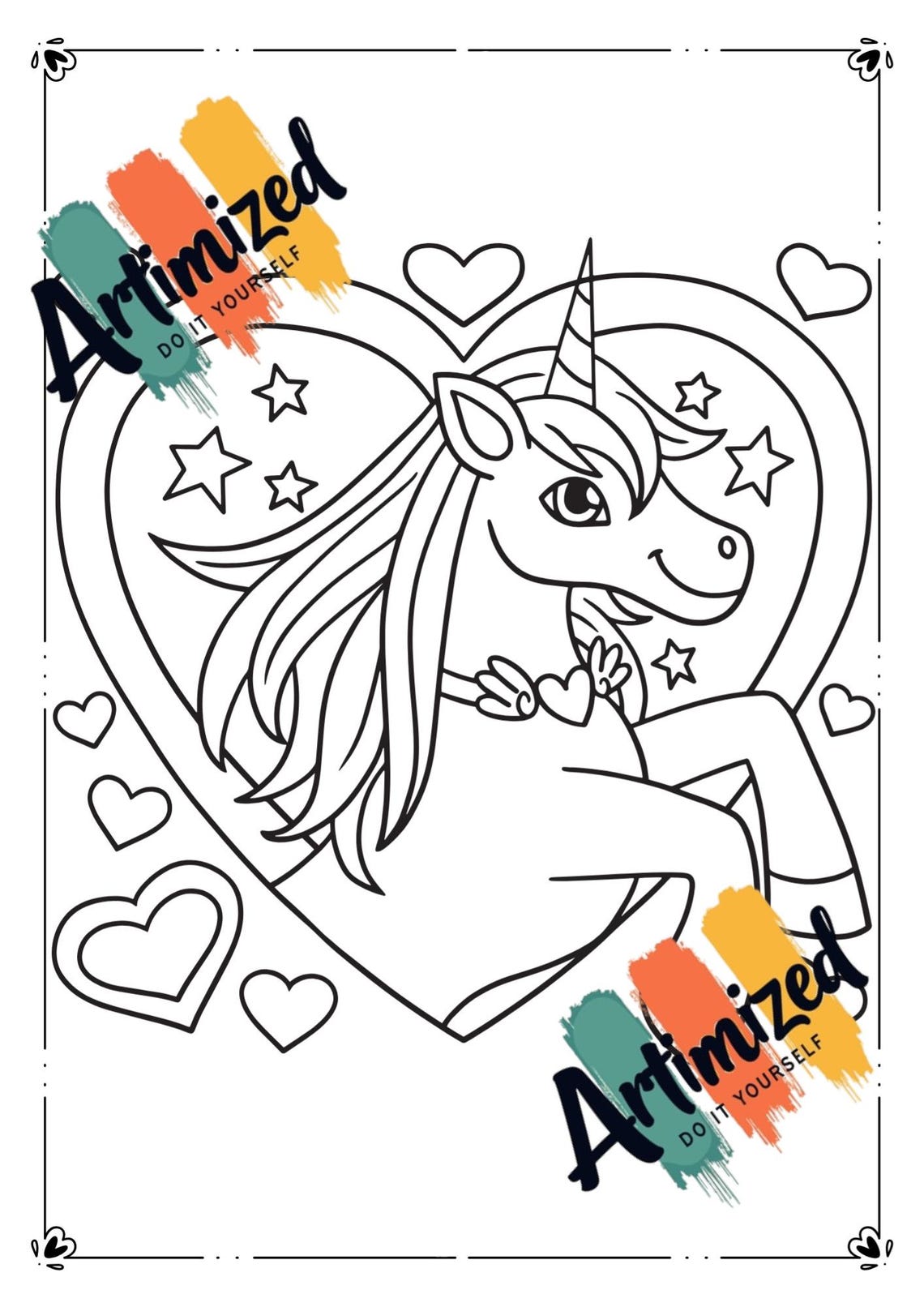 Cute Unicorn Coloring Pages – Fun Printable Activity for Kids | Digital ...